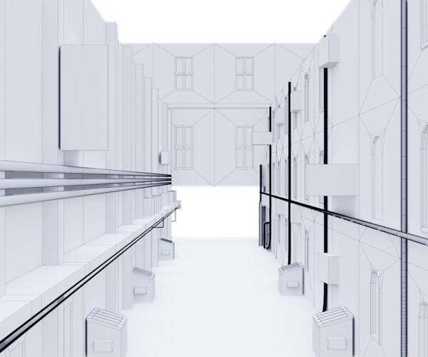 ArtStation - Urban Alley - Low Poly - Game Ready | Game Assets