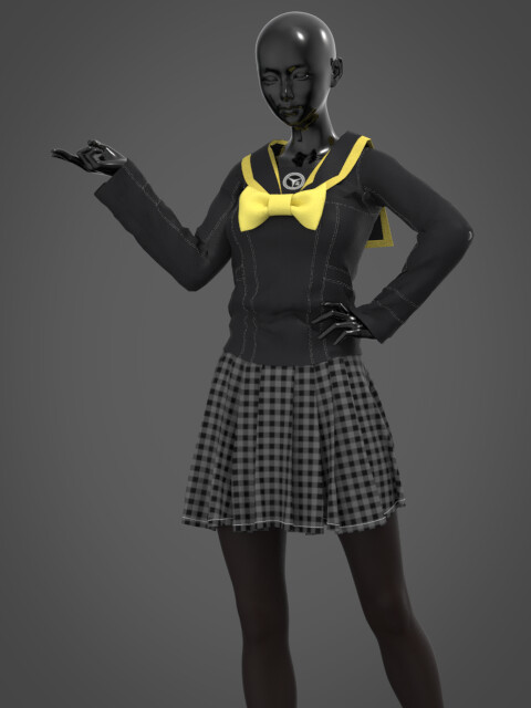 ArtStation - YASOGAMI HIGHSCHOOL SAILOR UNIFORM(PERSONA 4) | Game Assets