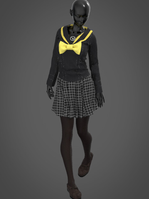 ArtStation - YASOGAMI HIGHSCHOOL SAILOR UNIFORM(PERSONA 4) | Game Assets