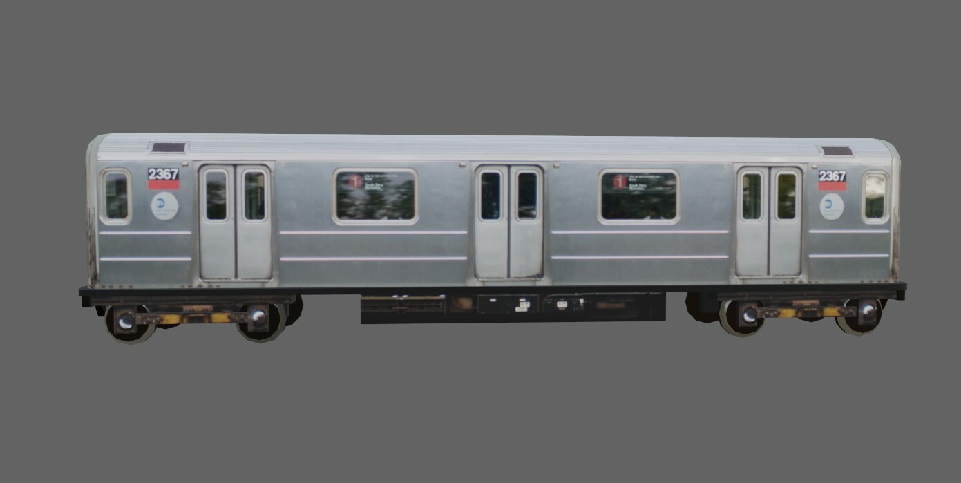 ArtStation - Subway Train - Metro Low-poly 3D model | Game Assets