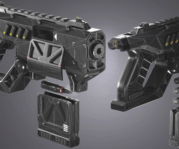 ArtStation - Grom Handgun MK-1 // Game Asset | Game Assets