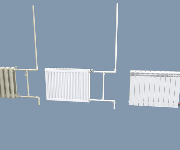 ArtStation - Radiators with Modular Pipes | Game Assets