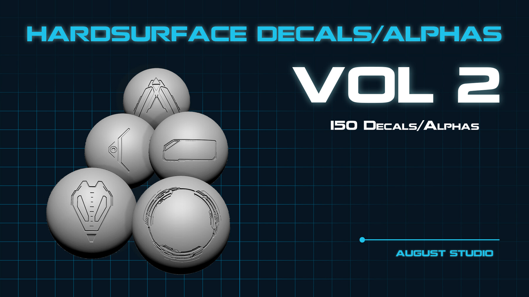 ArtStation - Hardsurface Decals/Alphas - Vol 02 | Brushes