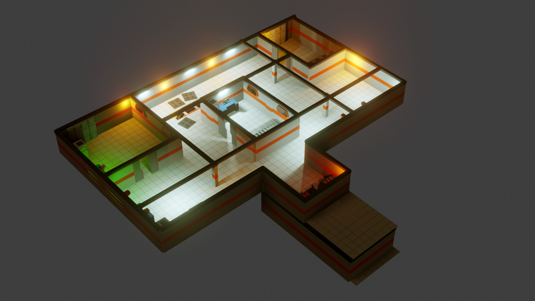 ArtStation - Modular Sci Fi Lab - Low Poly - Game ready - PBR | Game Assets