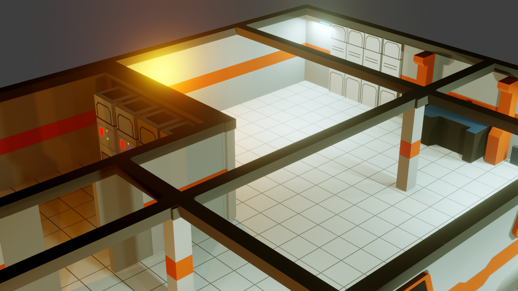 ArtStation - Modular Sci Fi Lab - Low Poly - Game ready - PBR | Game Assets