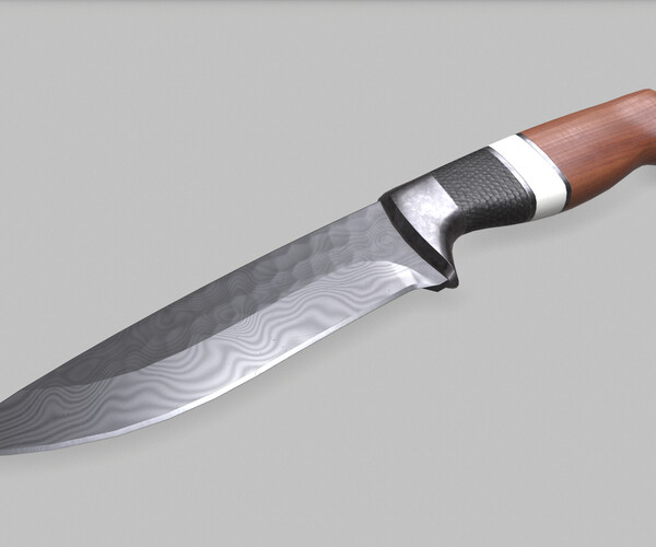 ArtStation - Damascus Hunting Survival Knife | Resources