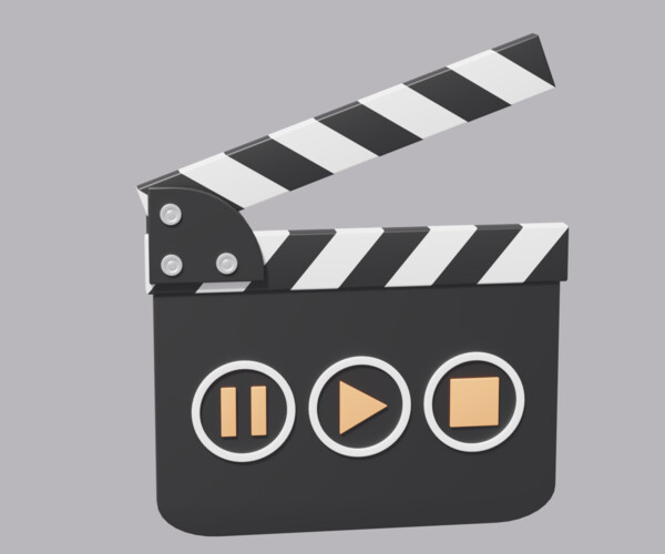 ArtStation - Cartoon Clapper Board 3D model | Game Assets