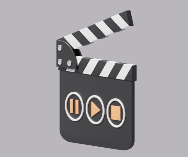 ArtStation - Cartoon Clapper Board 3D model | Game Assets