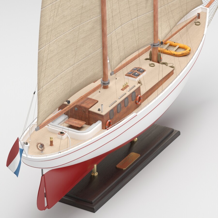 ArtStation - Silver spray schooner boat 3D model | Resources