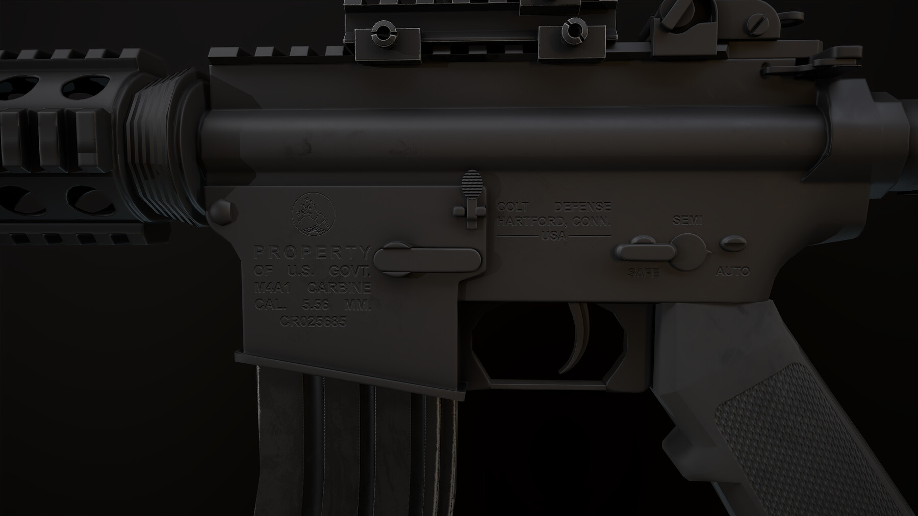 ArtStation - M4A1 with attachments: silencer, scope, front grip +6 ...