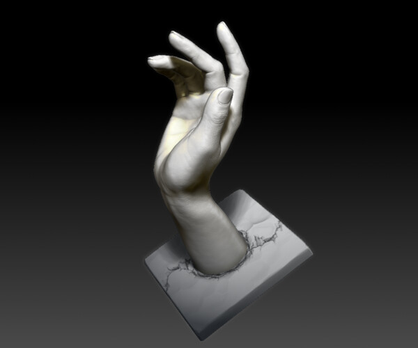 ArtStation - Woman hand art decorative printable sculpt | Resources