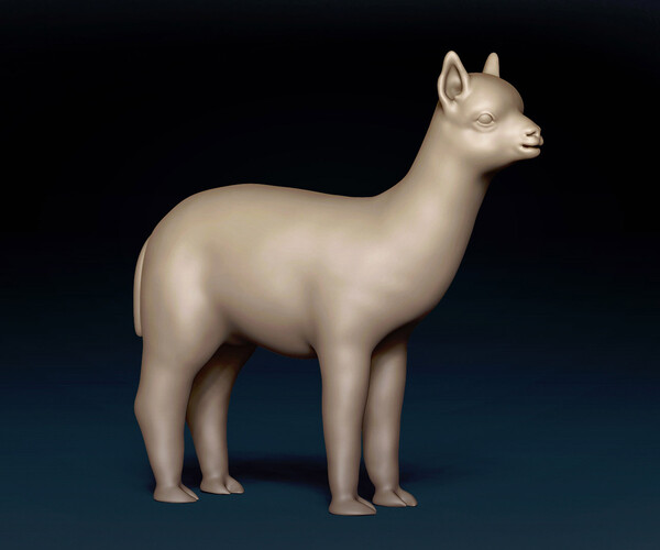 ArtStation - Alpaca Base Mesh 3D Model | Resources