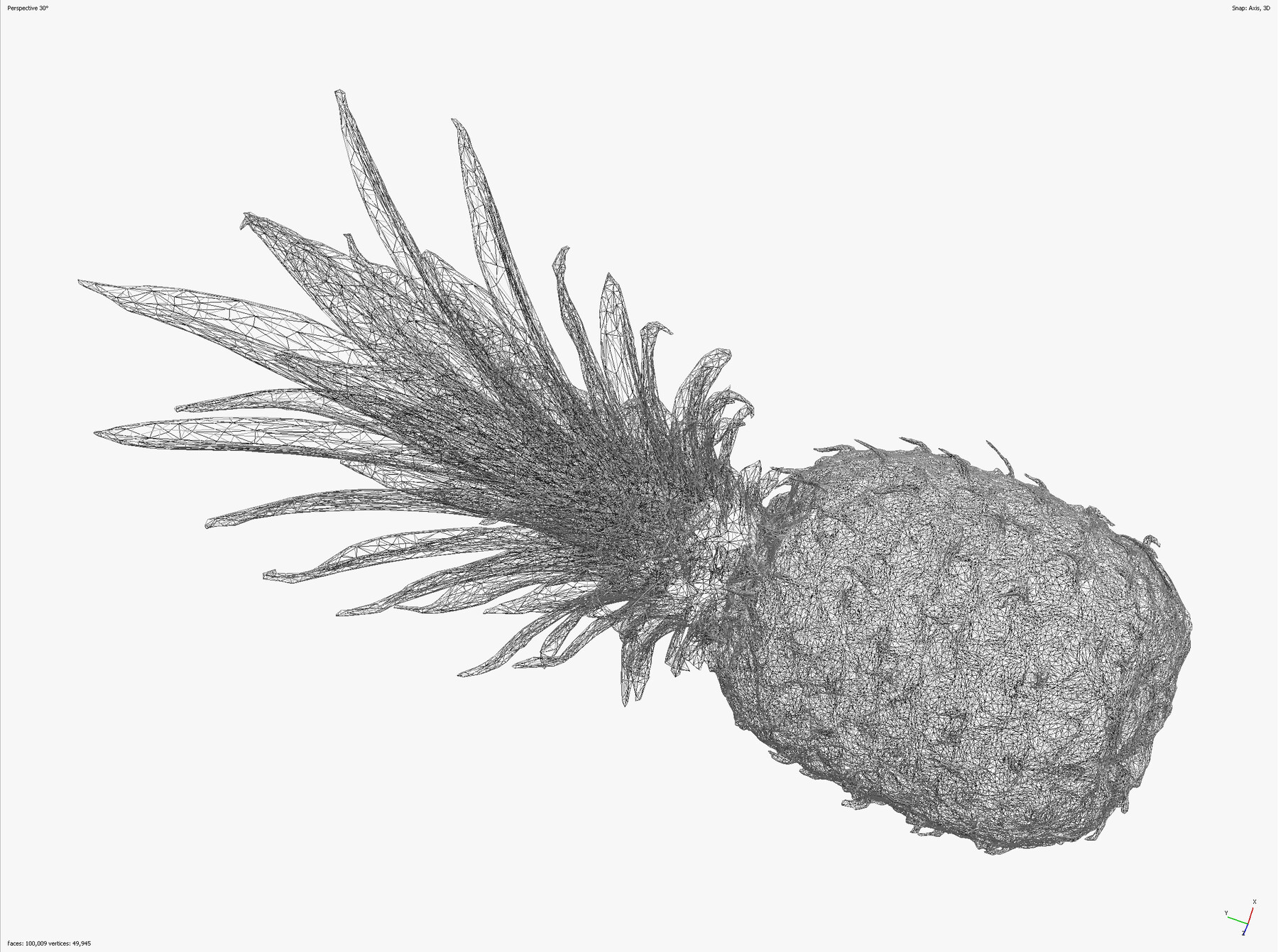 ArtStation - PINEAPPLE FRUIT LOW POLY \ HIGH POLY 3D MODEL - CROSS ...