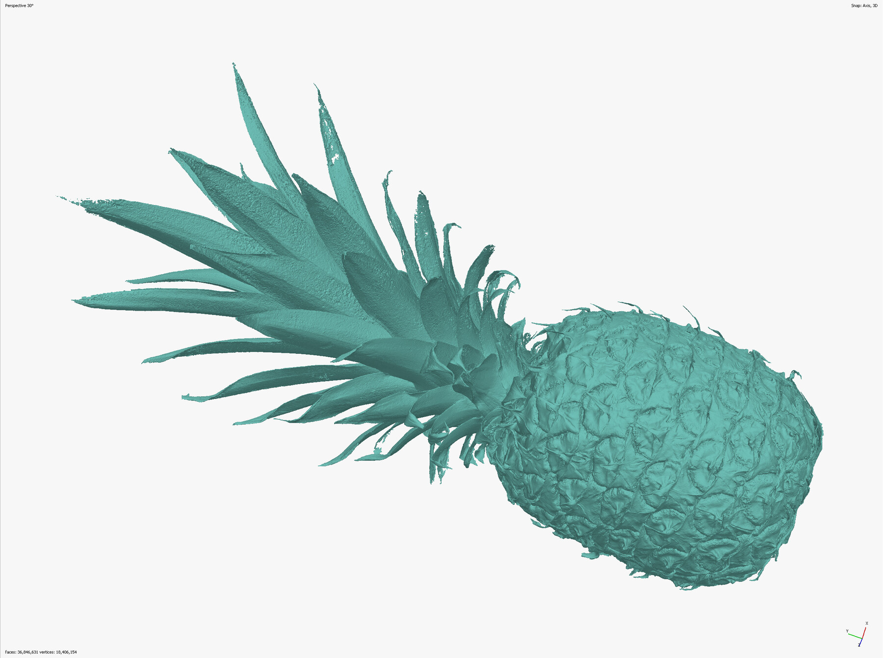 ArtStation - PINEAPPLE FRUIT LOW POLY \ HIGH POLY 3D MODEL - CROSS ...