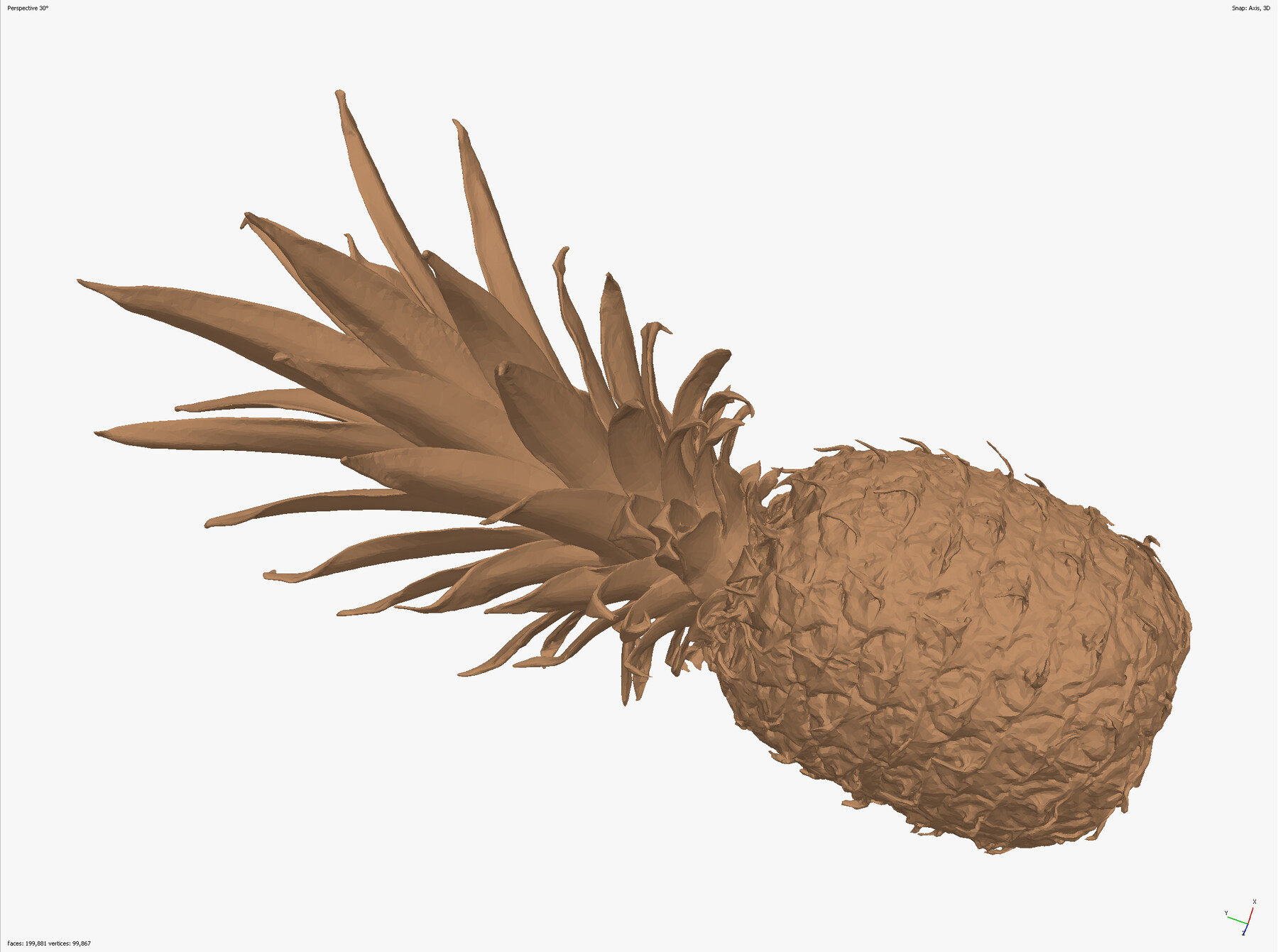 ArtStation - PINEAPPLE FRUIT LOW POLY \ HIGH POLY 3D MODEL - CROSS ...