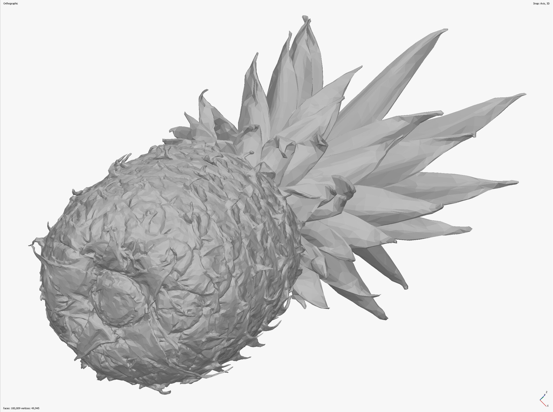 ArtStation - PINEAPPLE FRUIT LOW POLY \ HIGH POLY 3D MODEL - CROSS ...