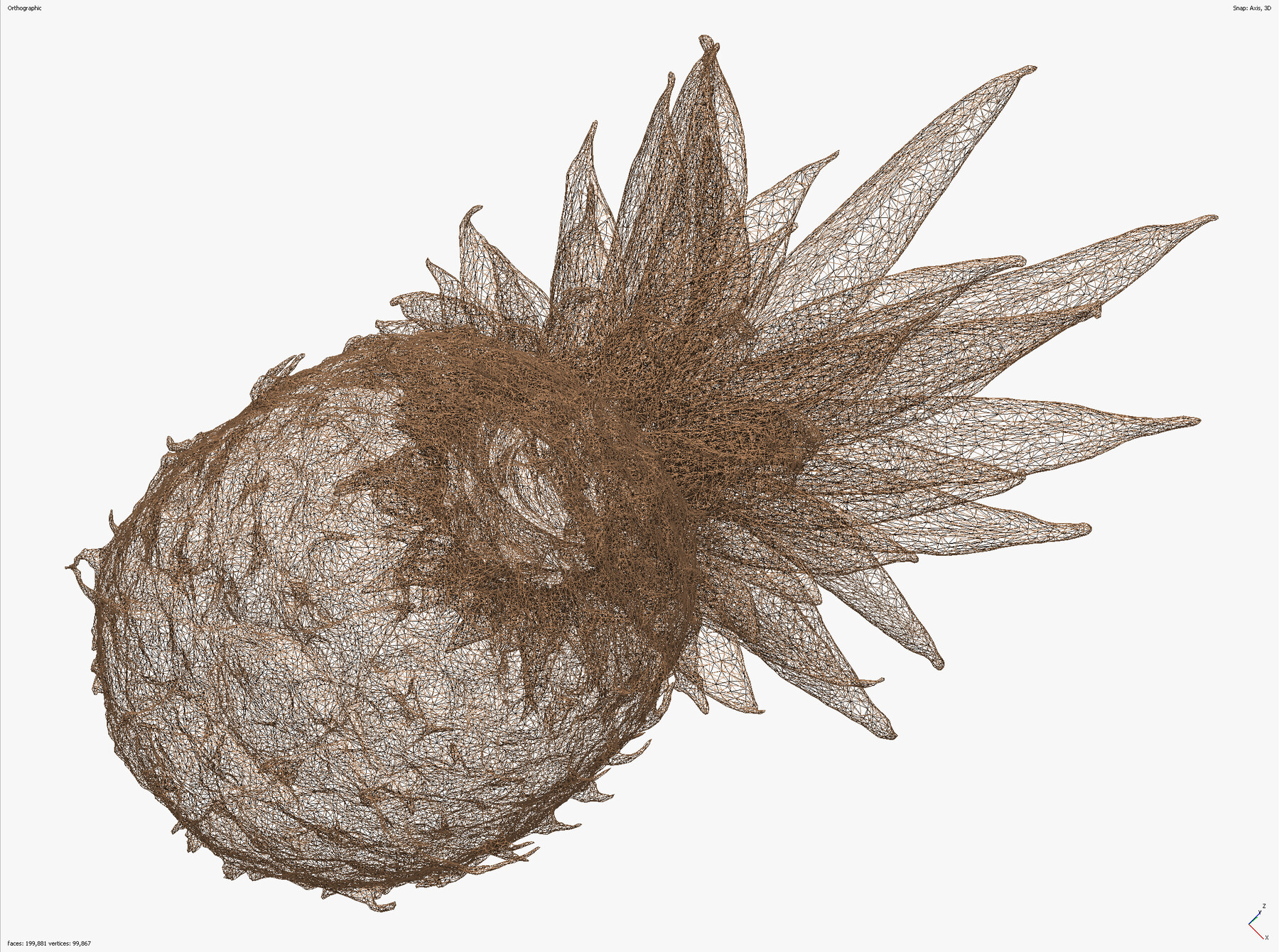 ArtStation - PINEAPPLE FRUIT LOW POLY \ HIGH POLY 3D MODEL - CROSS ...