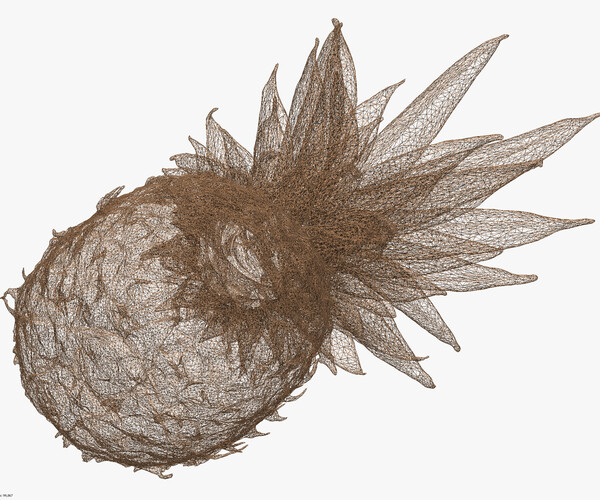 ArtStation - PINEAPPLE FRUIT LOW POLY \ HIGH POLY 3D MODEL - CROSS ...