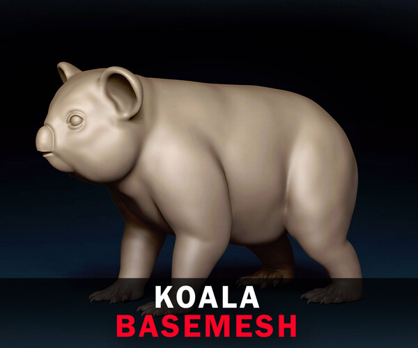 ArtStation - Koala Base Mesh 3D Model | Resources