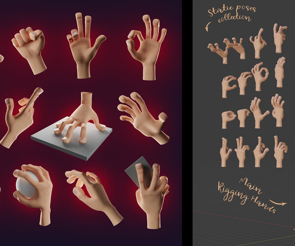 ArtStation - Stylized Male Hands | Resources
