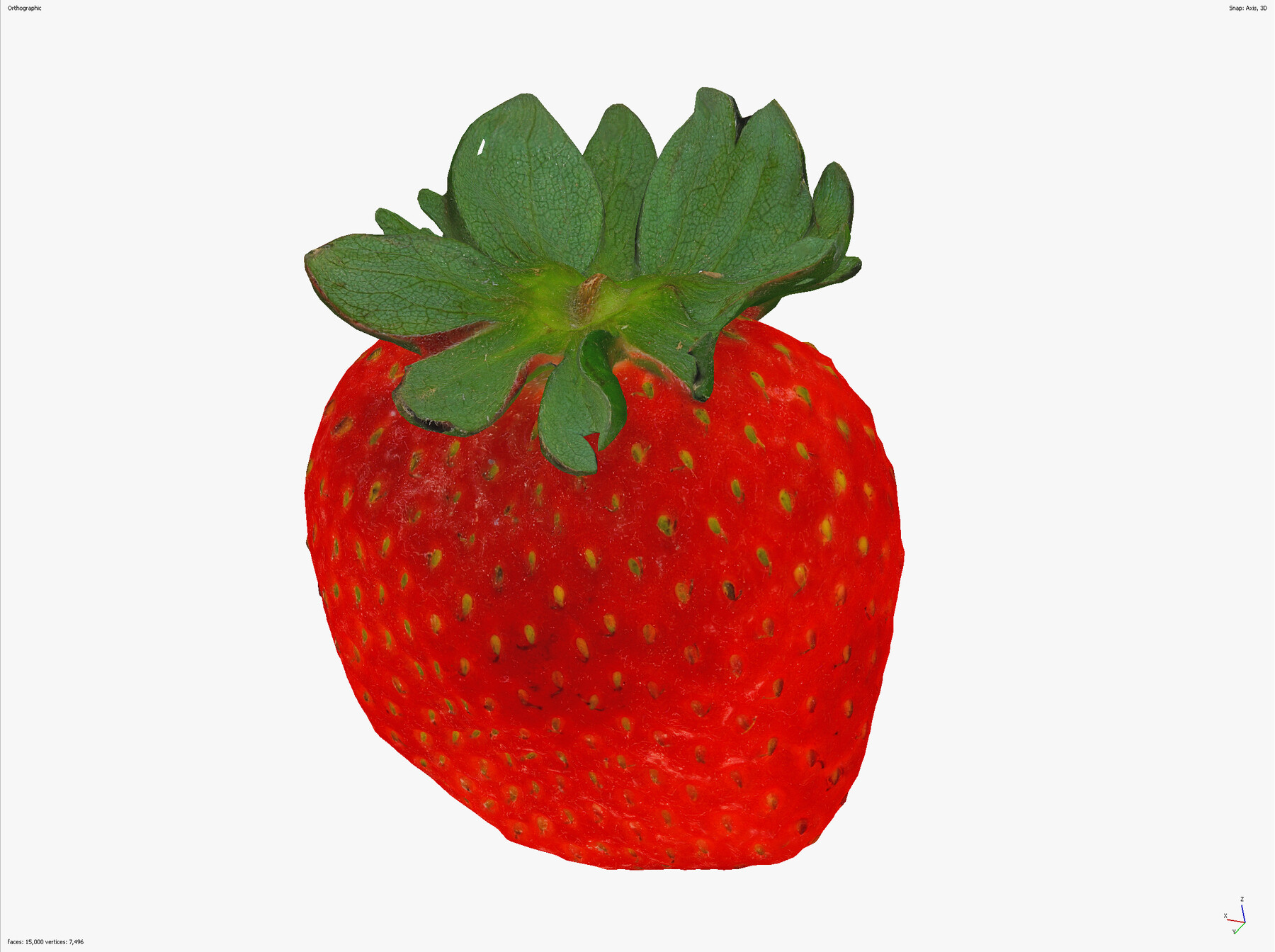 ArtStation - STRAWBERRY #3 LOW POLY \ HIGH POLY 3D MODEL - CROSS ...