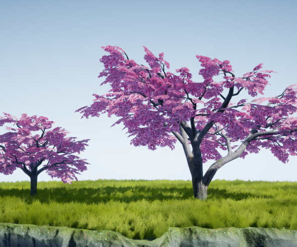 ArtStation - Game-ready Japanese Trees [UE4] | Game Assets
