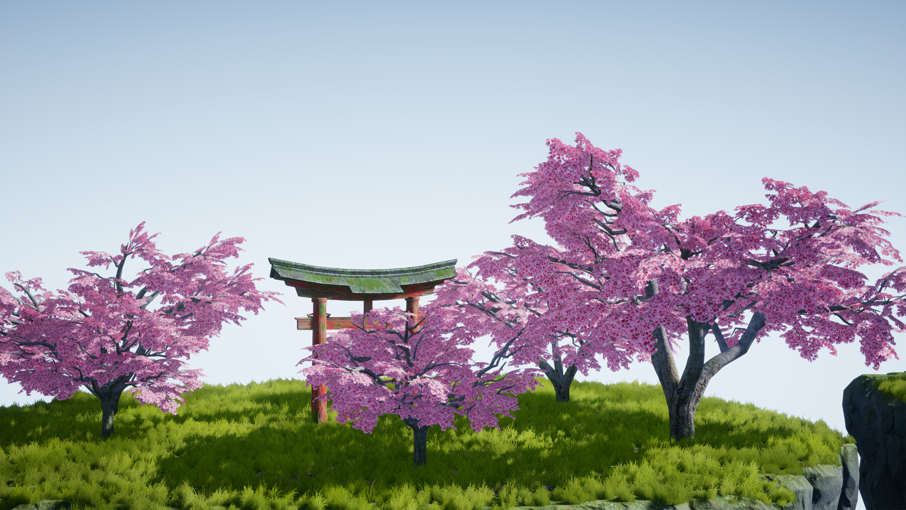 ArtStation - Game-ready Japanese Trees [UE4] | Game Assets
