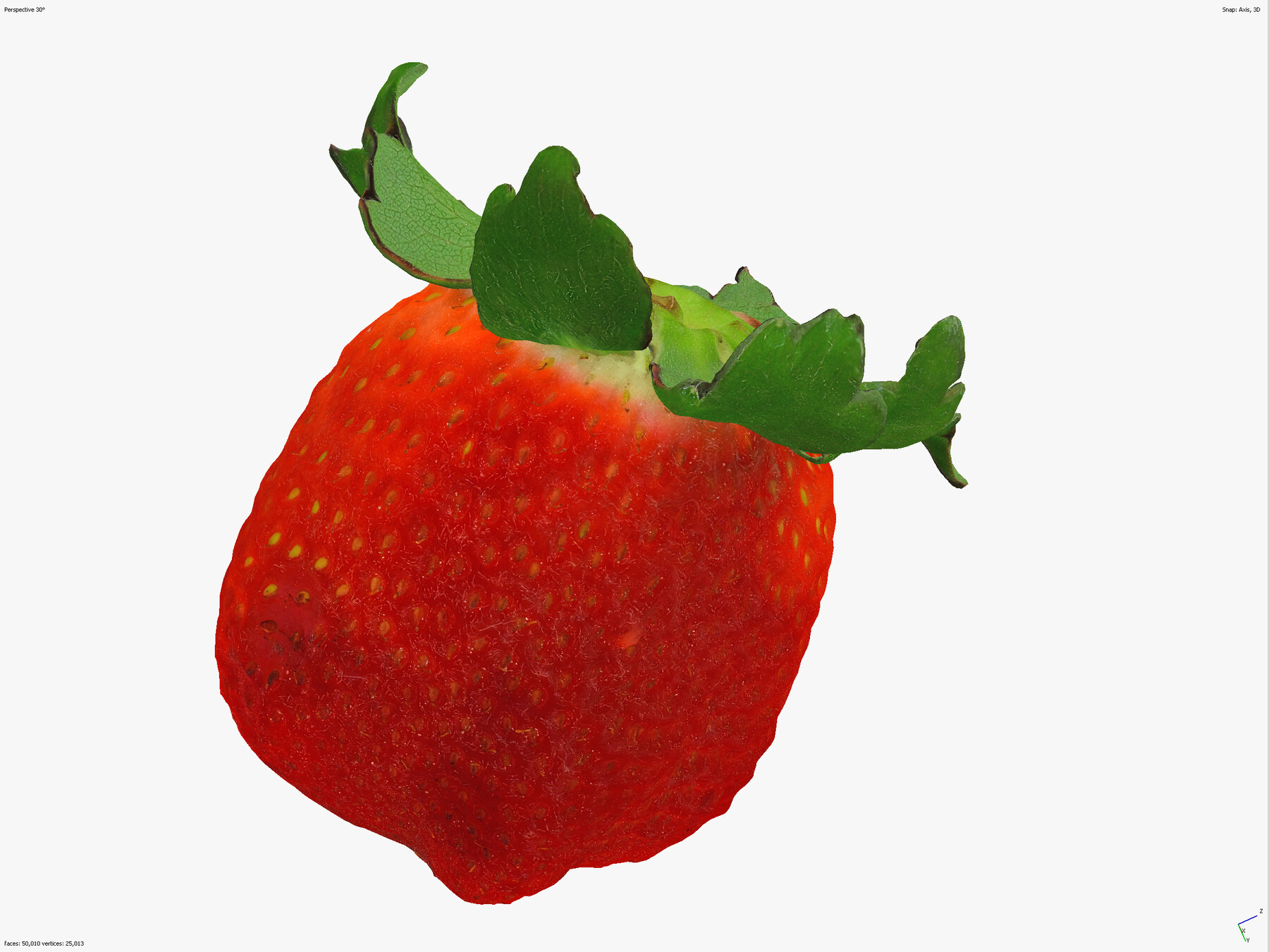 ArtStation - STRAWBERRY #4 LOW POLY \ HIGH POLY 3D MODEL - CROSS ...