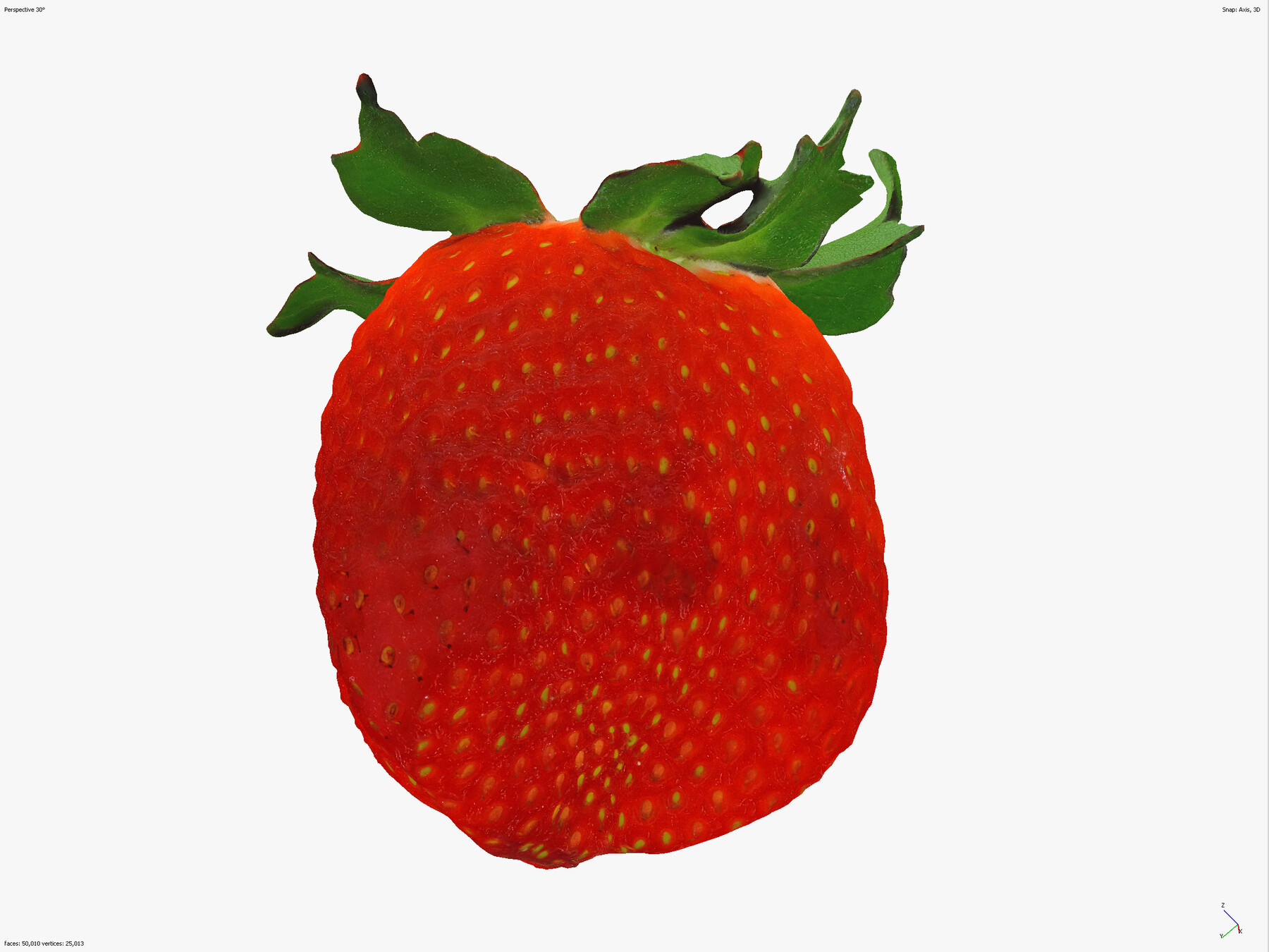 ArtStation - STRAWBERRY #4 LOW POLY \ HIGH POLY 3D MODEL - CROSS ...