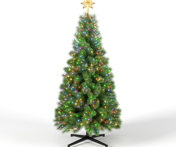 ArtStation - Tree-Christmas Tree 7 feet With Multicolor Lights | Resources