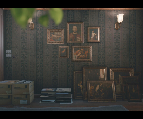 ArtStation - Abandoned Horror Mansion Interior | Game Assets