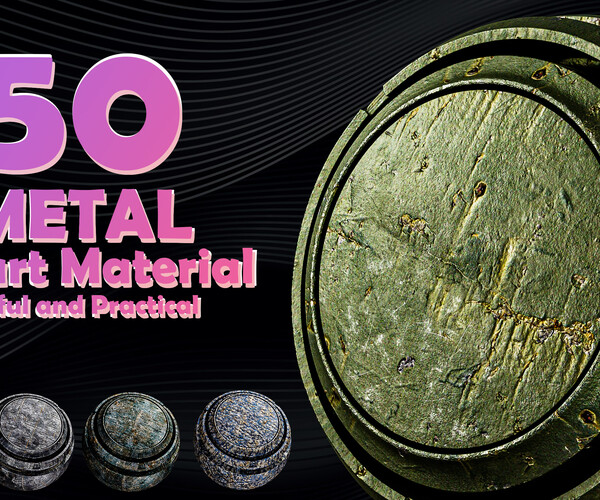 ArtStation - 50 High-Detail Metal Smart Material / Substance Painter ...