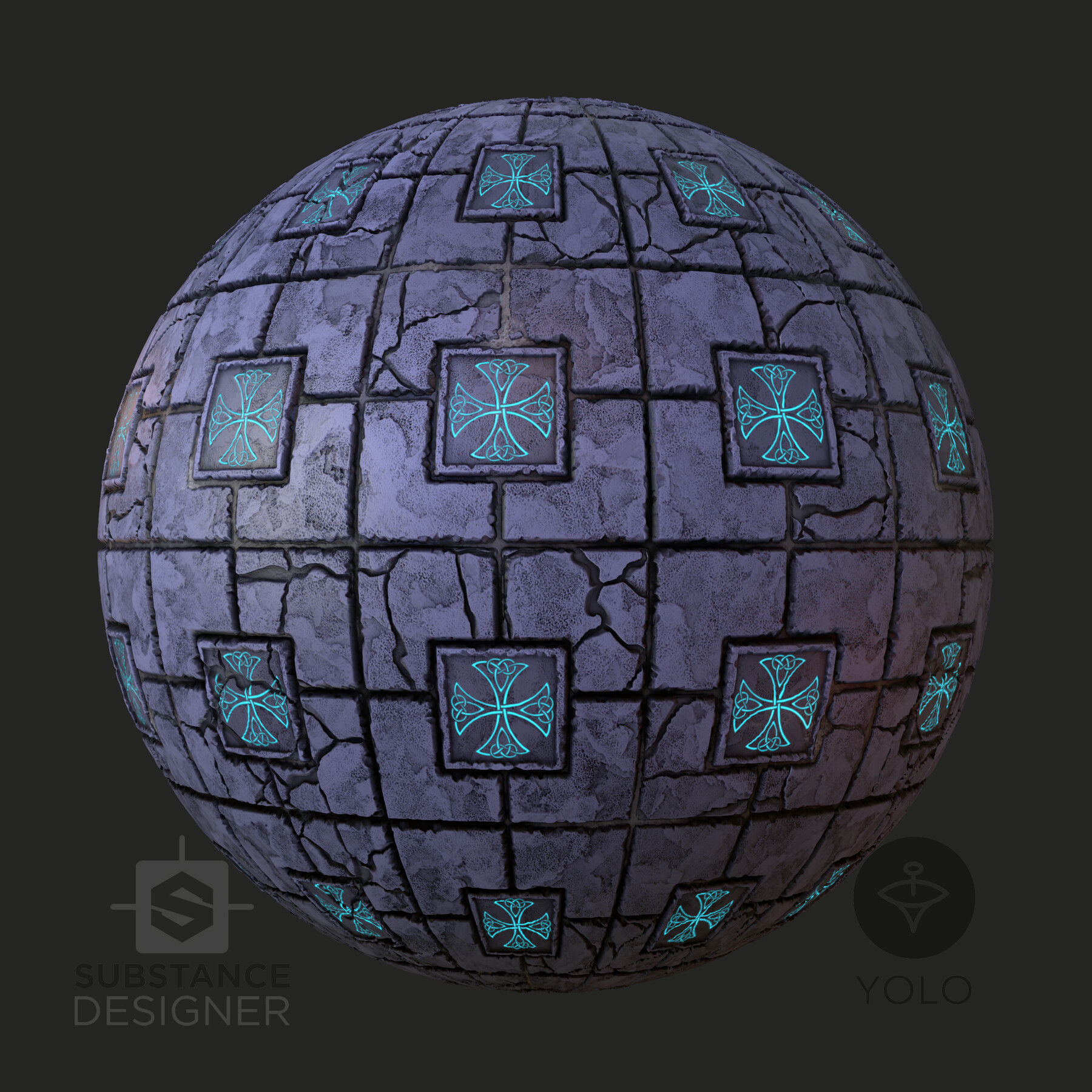 ArtStation - Stylized Ancient Ornamental Floor 2K PBR ready | Game Assets