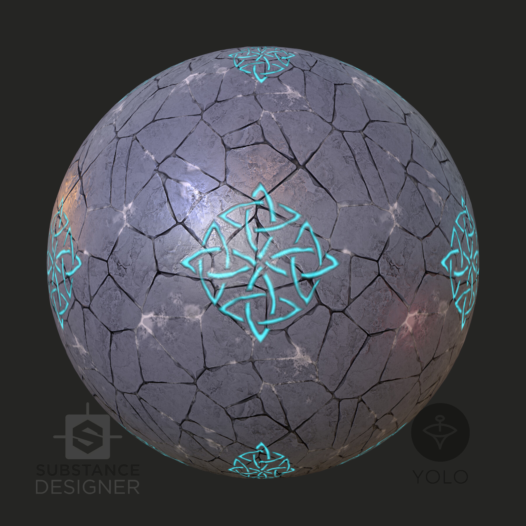 ArtStation - Stylized Ancient Ornamental Floor 2K PBR ready | Game Assets
