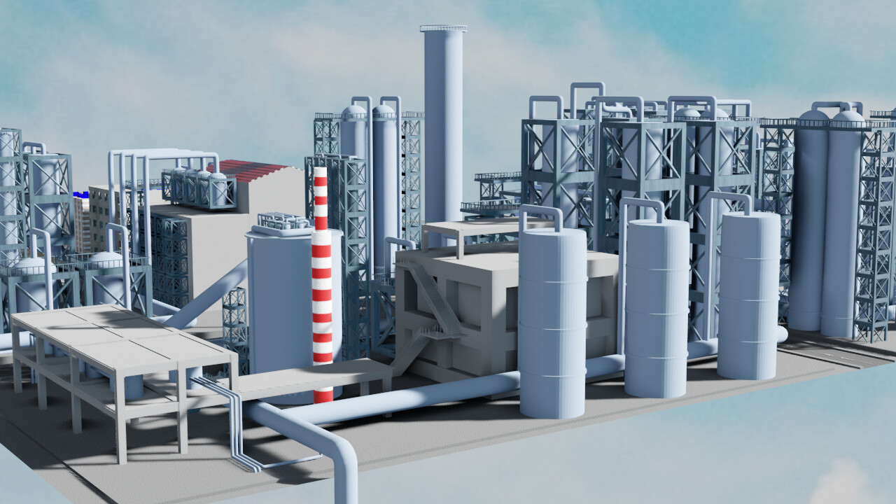 ArtStation - Mega Refinery | Game Assets