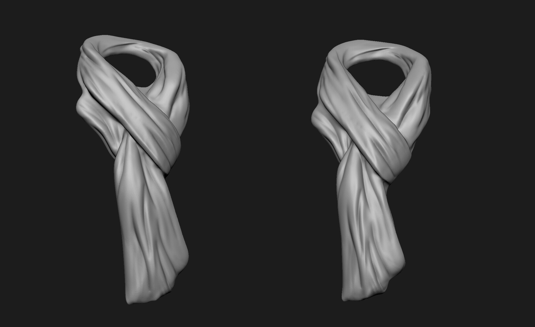 ArtStation - Scarfs for 3d Printable Characters Part 2 | Resources