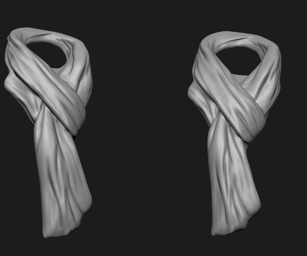 ArtStation - Scarfs for 3d Printable Characters Part 2 | Resources