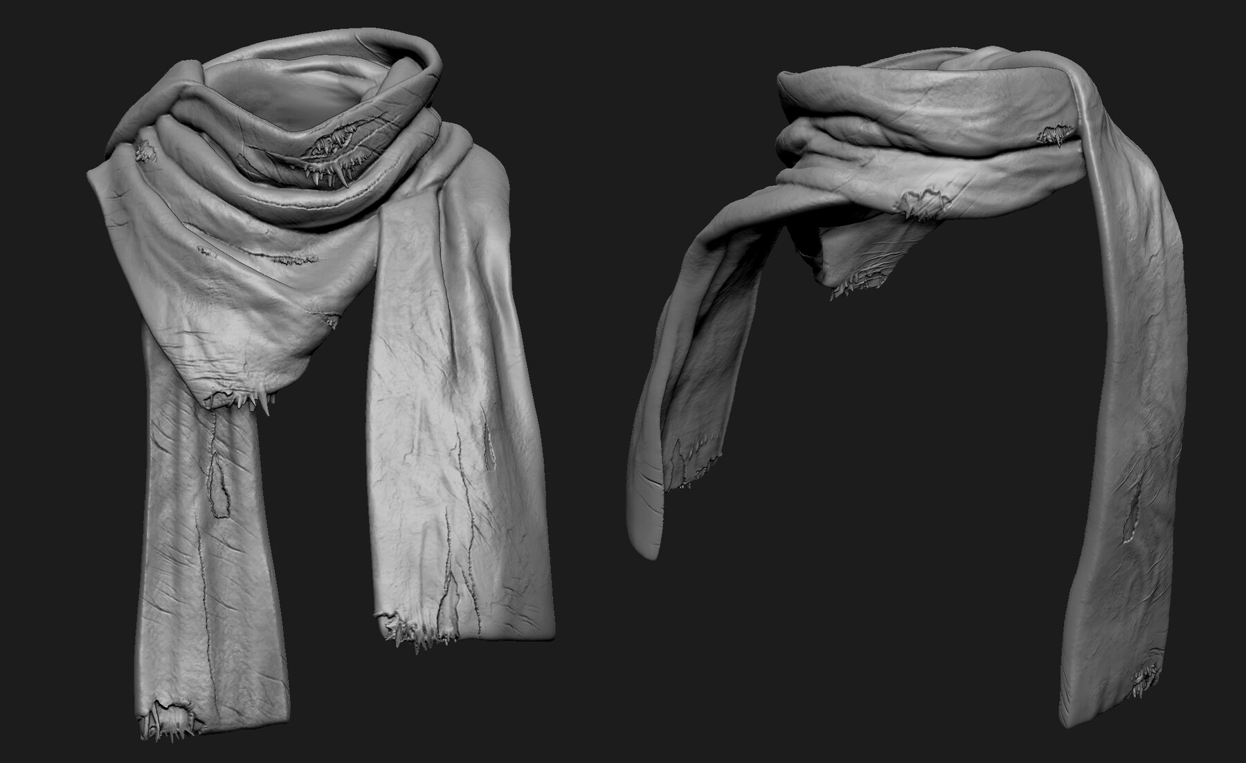ArtStation - Scarfs for 3d printable Characters Part 3 | Resources