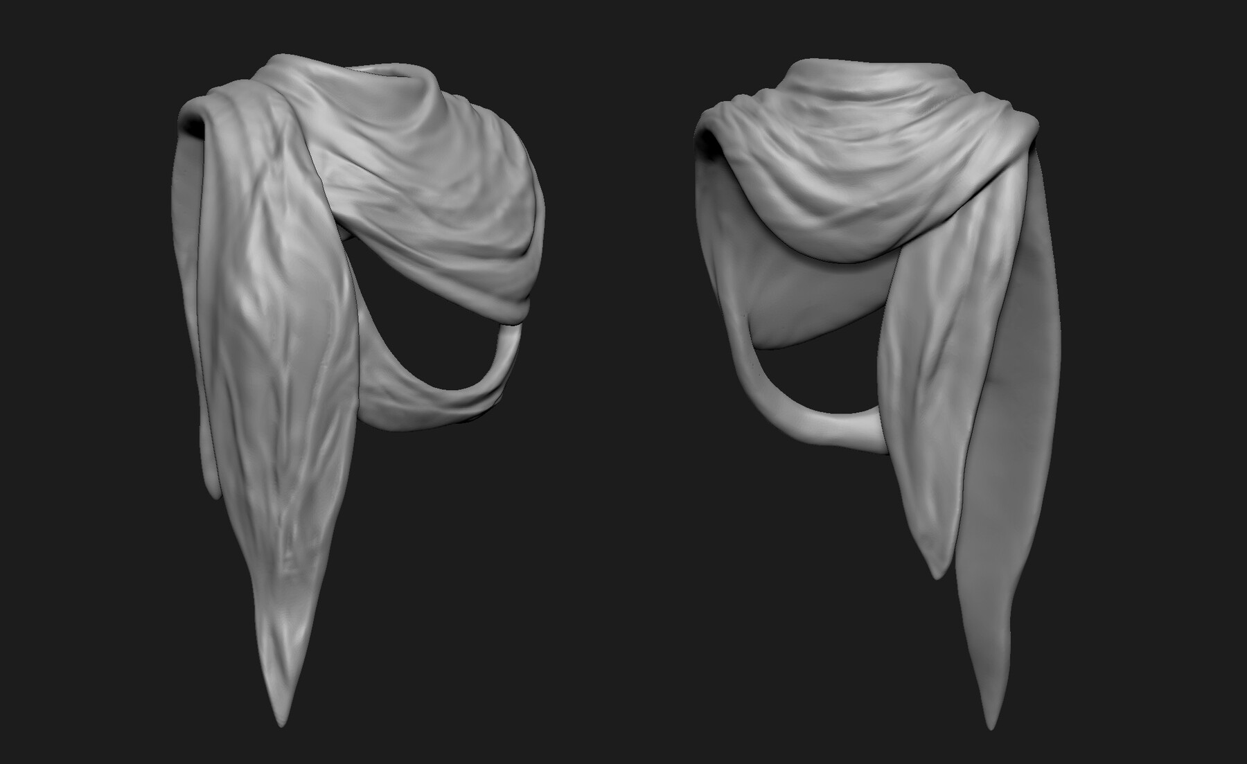 ArtStation - Scarfs for 3d printable Characters Part 3 | Resources