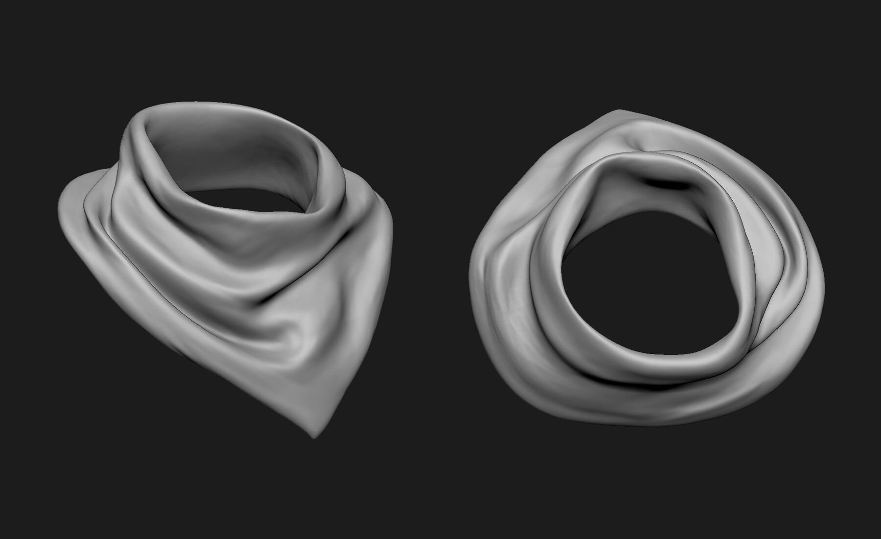 ArtStation - Scarfs for 3d printable Characters Part 3 | Resources