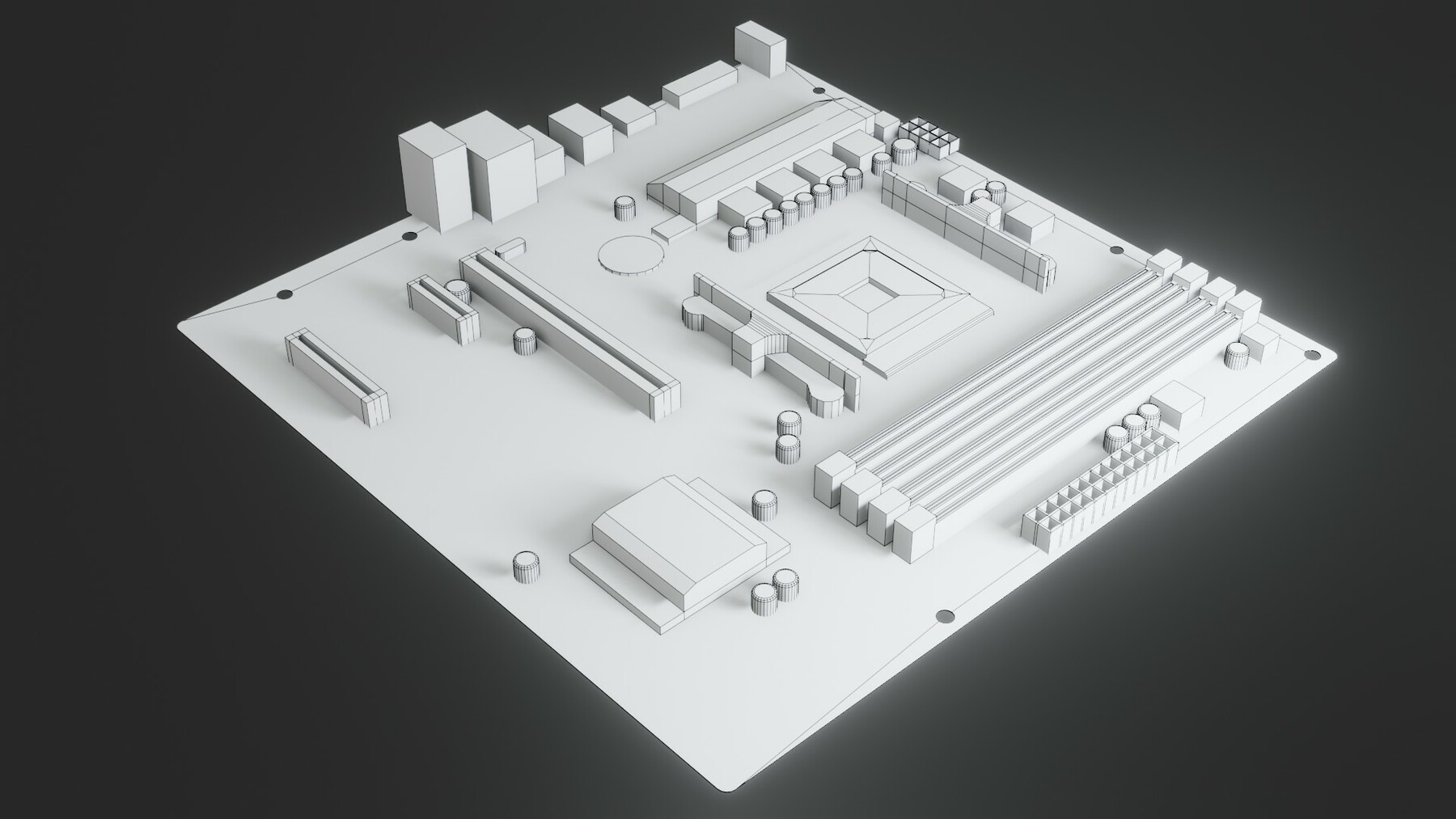 ArtStation - Mother Board - Low poly - Game Ready | Game Assets