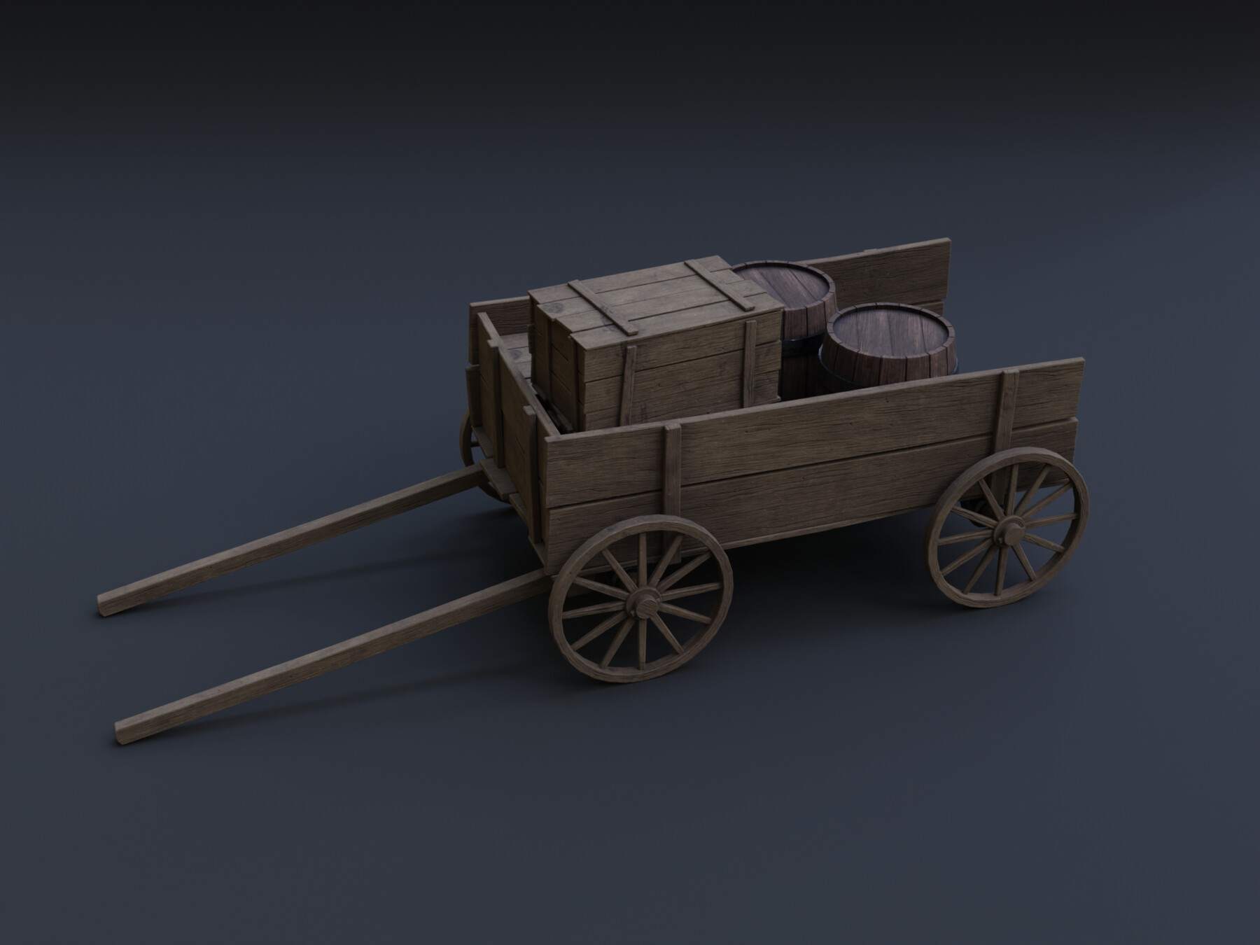 ArtStation - Wooden Cart | Game Assets
