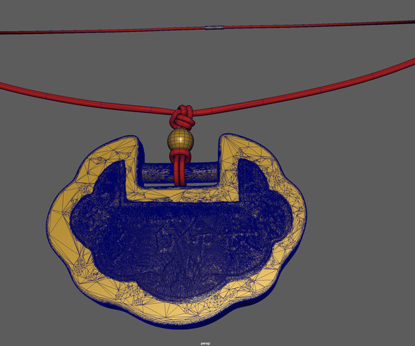ArtStation - Chinese style necklace long life lock | Resources