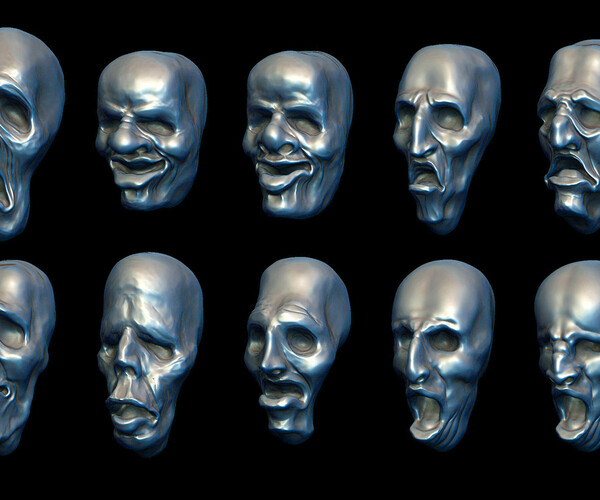 ArtStation - Grotesque Faces | Brushes