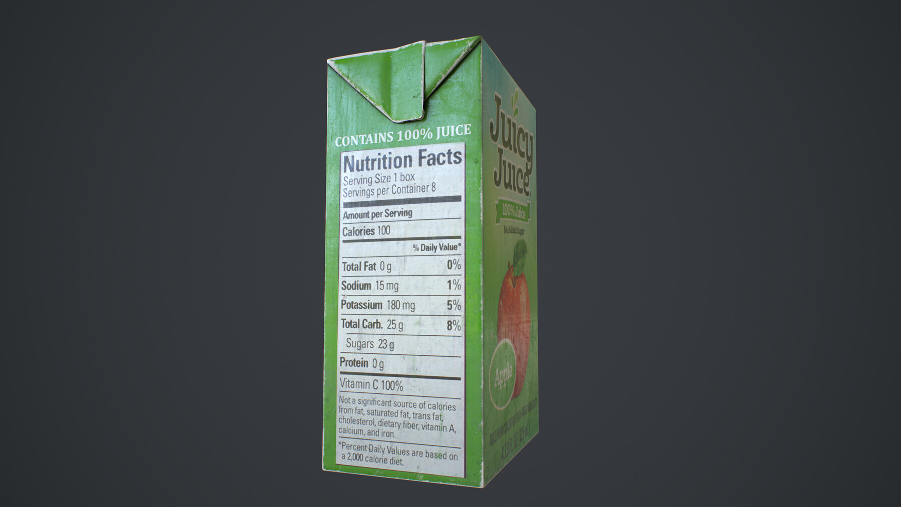 ArtStation - Green Used Juice Box | Game Assets