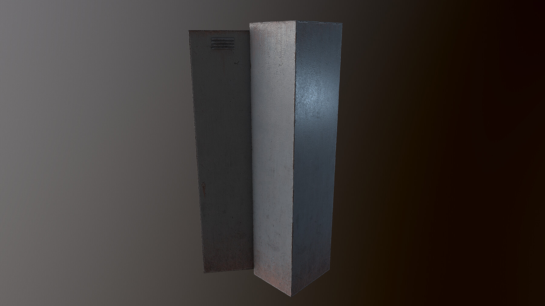 ArtStation - Tall and Slim Used Metal Locker | Game Assets