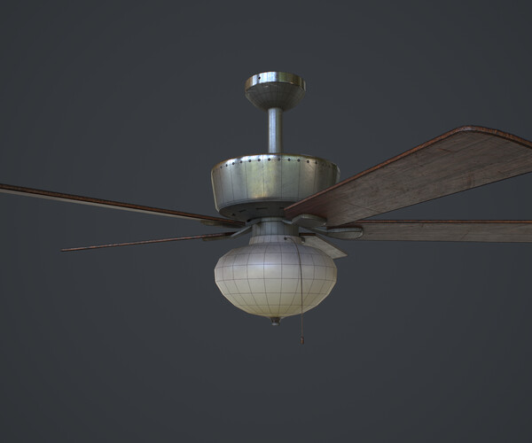 ArtStation - Wooden Ceiling Fan | Game Assets