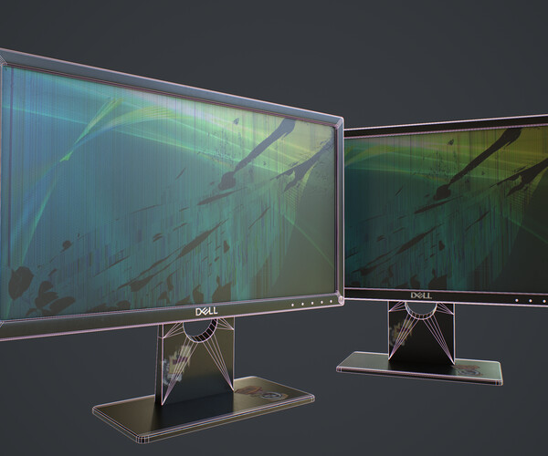 ArtStation - Desktop Computer Monitor with Emission | Game Assets
