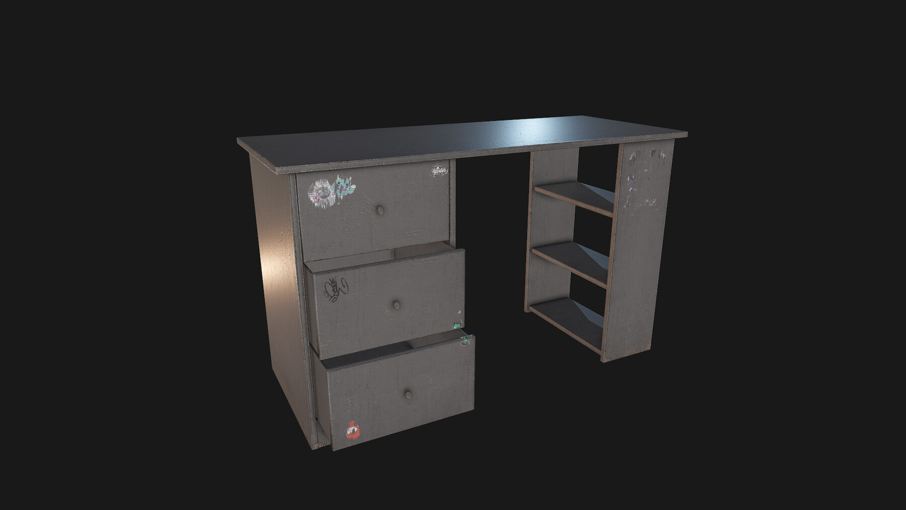 ArtStation - Grey Dirty and Clean Desk | Game Assets