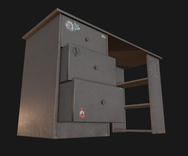 ArtStation - Grey Dirty and Clean Desk | Game Assets